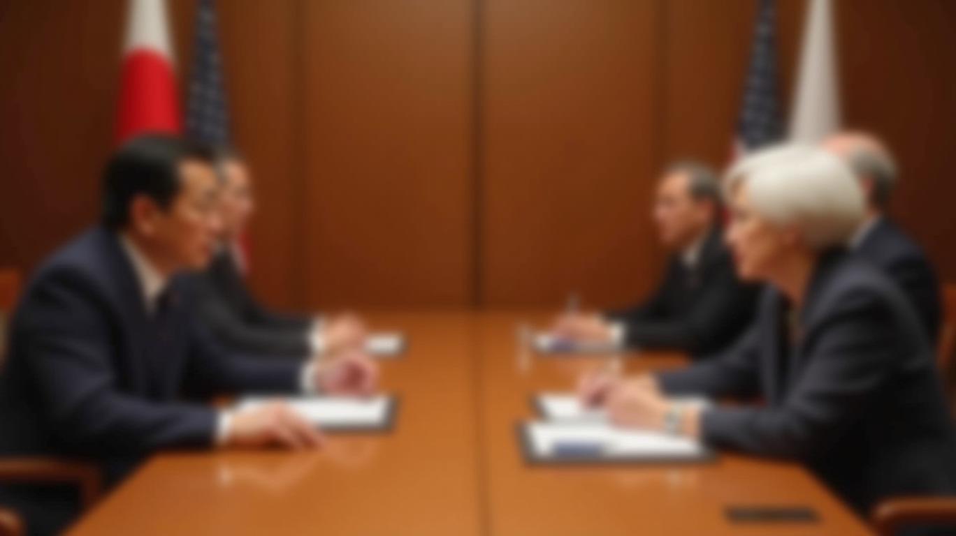 Japan's Finance Minister Kato meets with U.S. Treasury Secretary Besen.