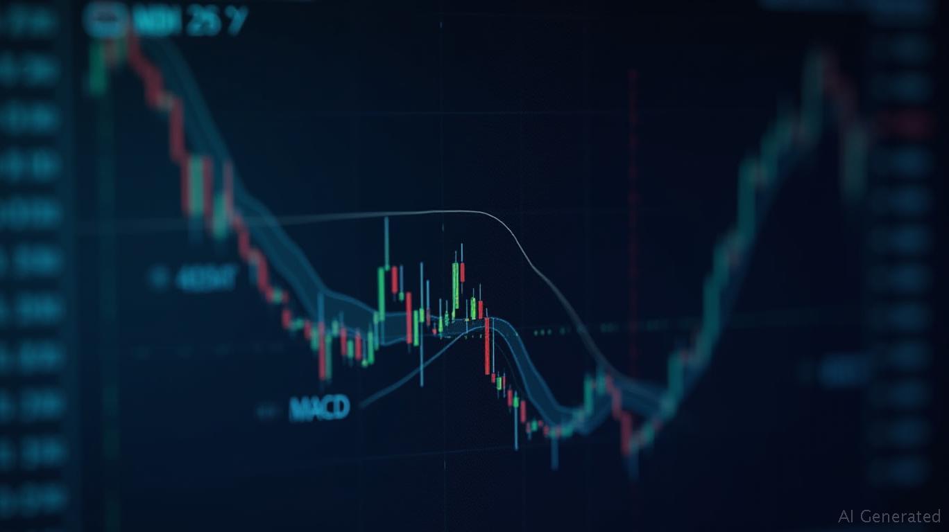 Liberty Live C's 15min chart shows MACD Death Cross and Bollinger Bands ...