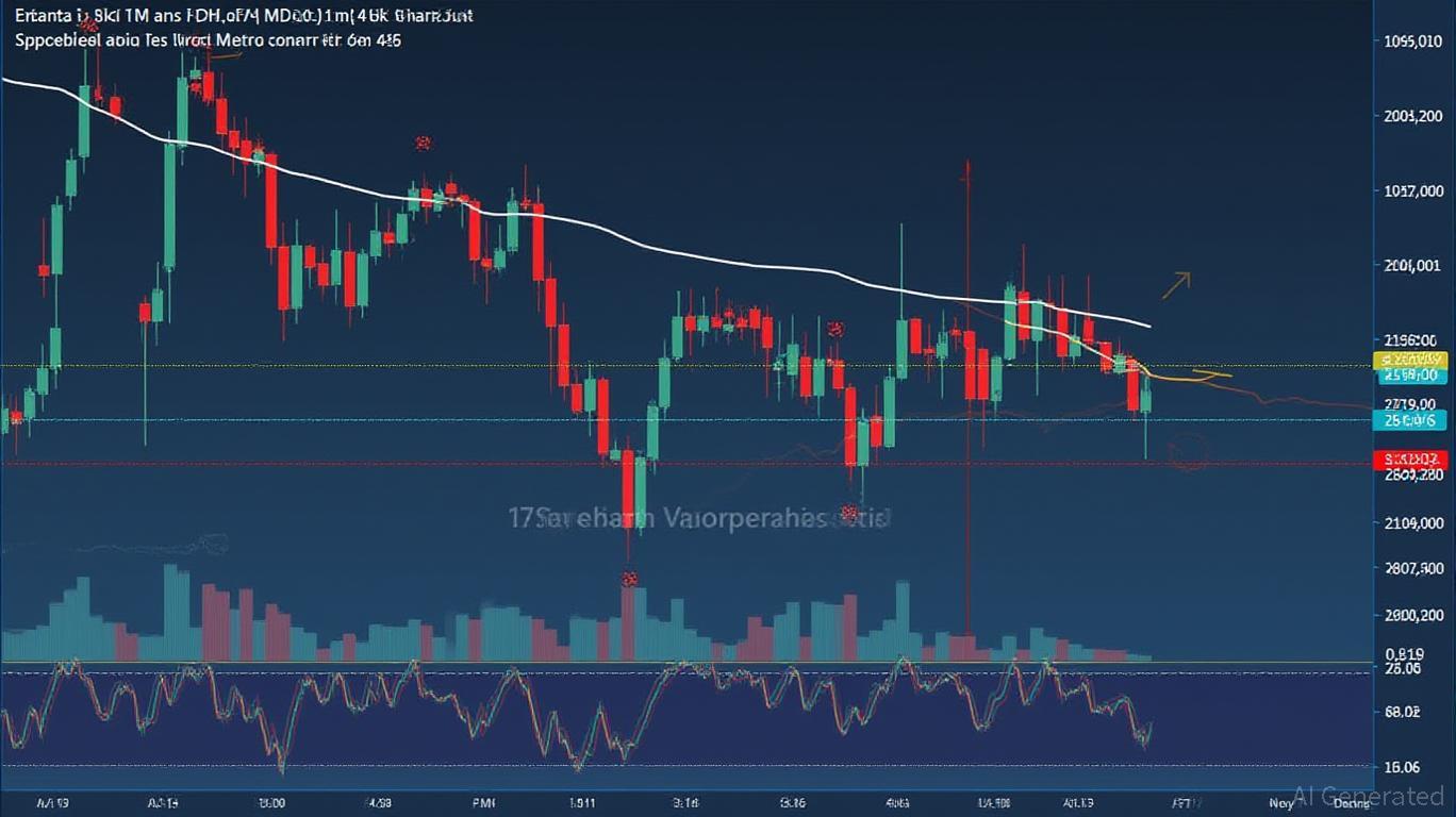 Enanta's 15-minute chart shows KDJ Death Cross, bearish Marubozu pattern.